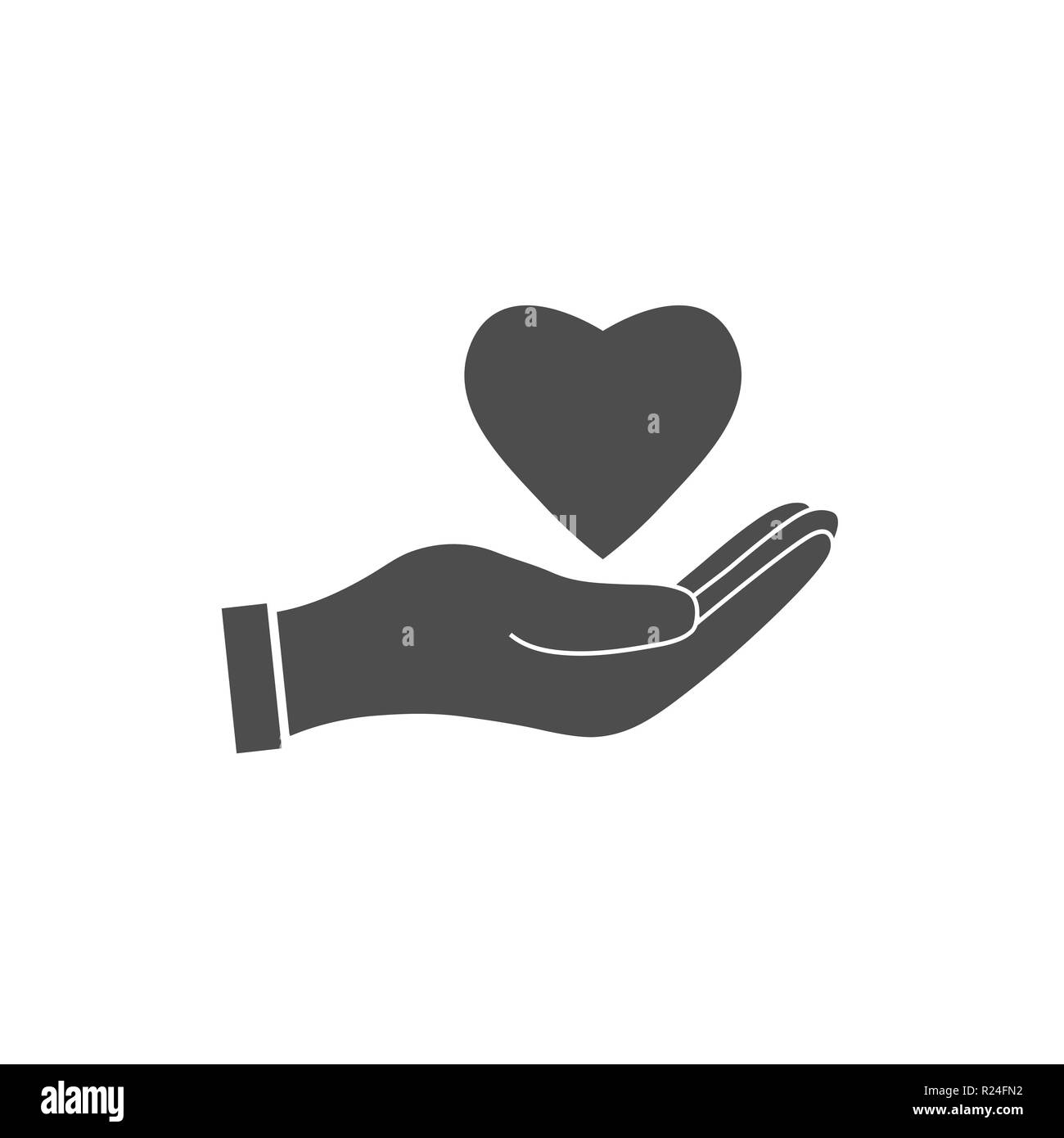 Hand giving love Black and White Stock Photos & Images - Alamy