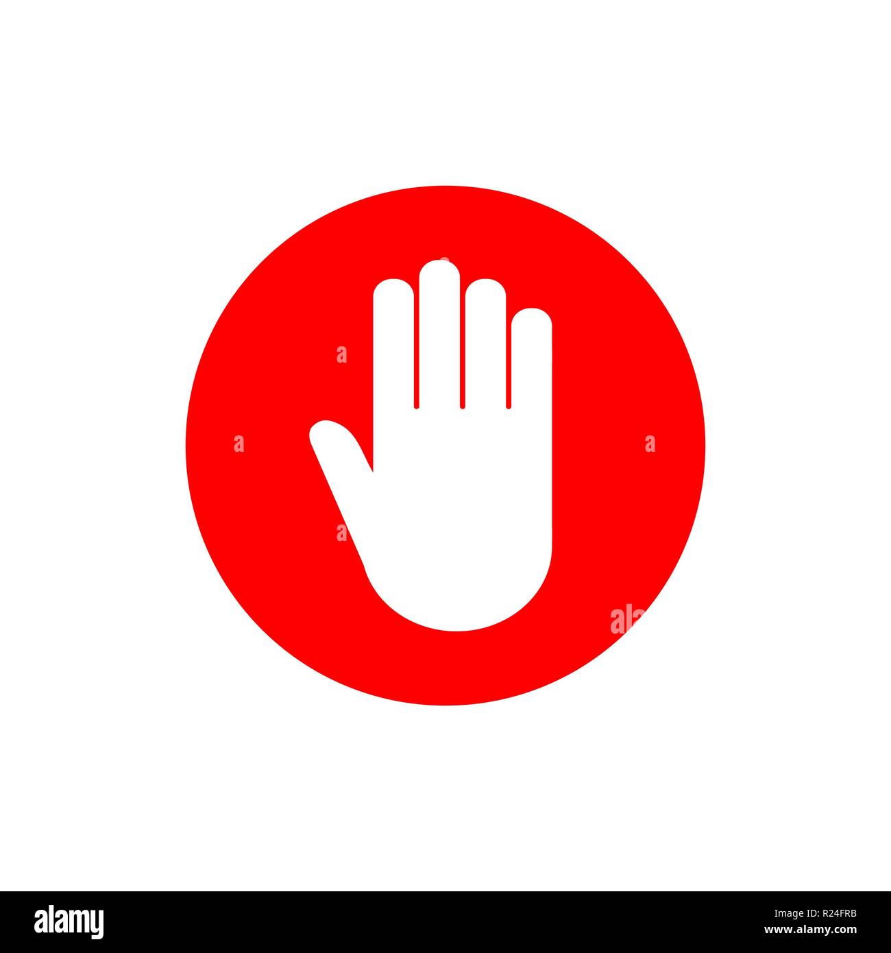 Stop hand icon. Stop sign. Vector illustration flat Stock Vector Image ...