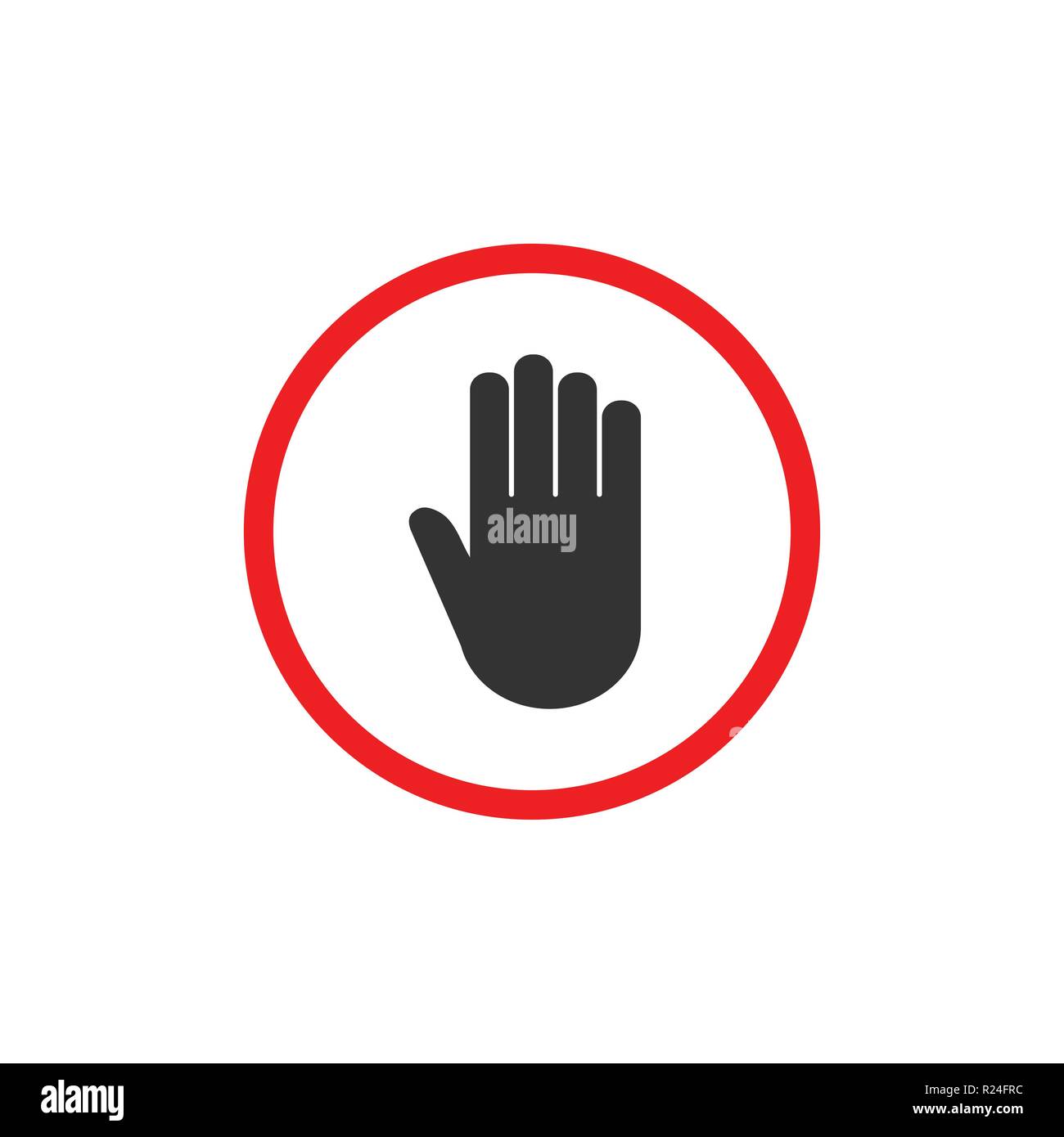 Stop hand icon. Stop sign. Vector illustration flat Stock Vector Image ...