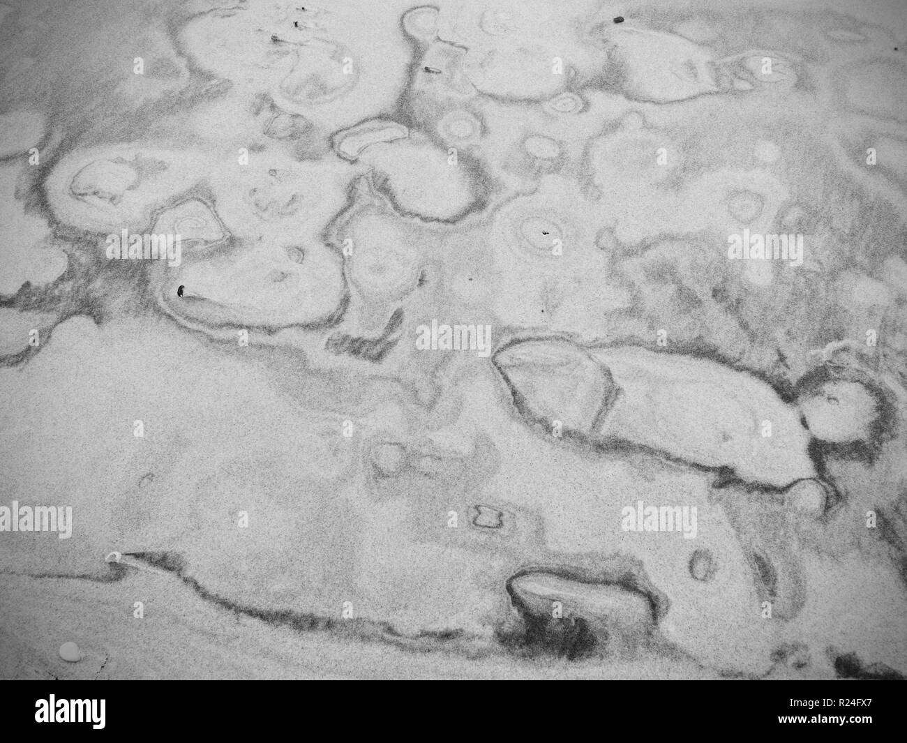 Sediments in natural sand on beach within low tide . Different colors ...