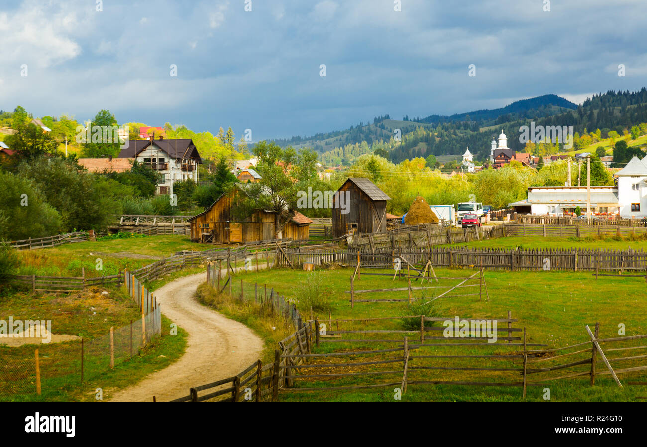 Image of Sadova village on Bucovina in Romania Stock Photo - Alamy