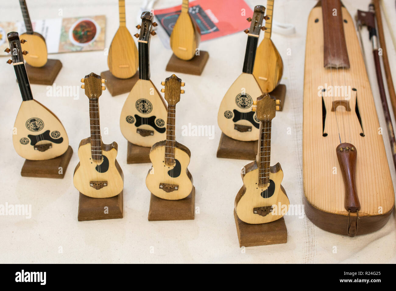 Classic stringed musical instrument guitar in view Stock Photo - Alamy