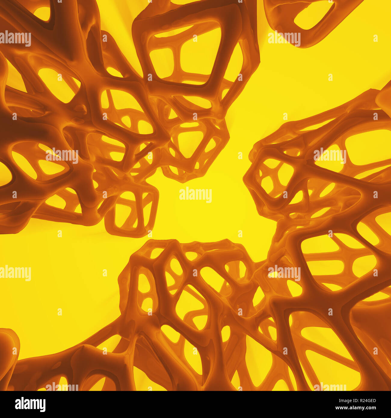 Abstract 3d rendering concept of high poly sphere with chaotic mesh ...