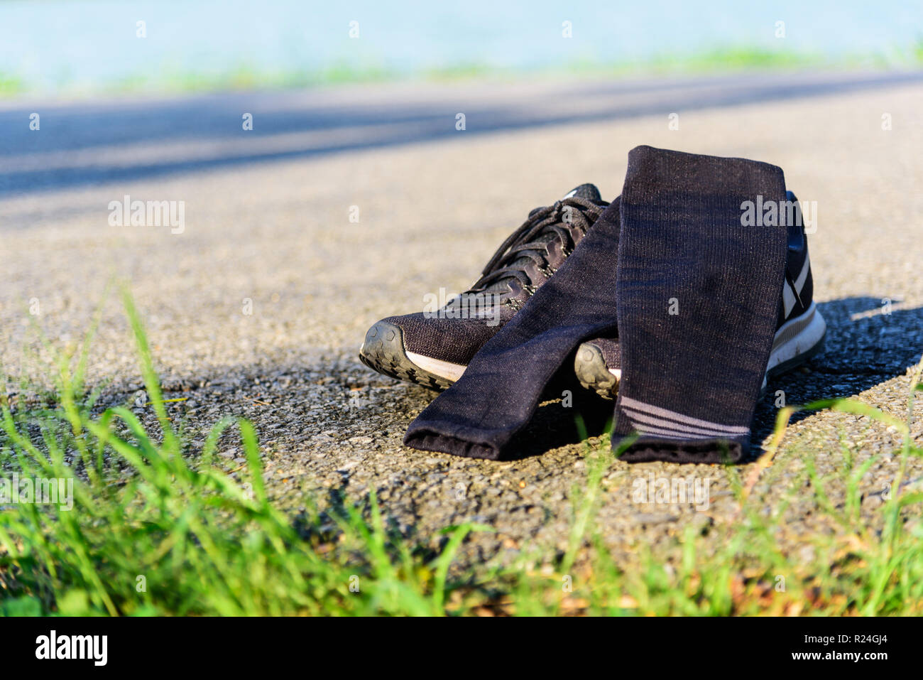 Sport legs compression hi-res stock photography and images - Alamy