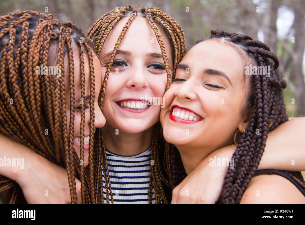 Hair braided together hi-res stock photography and images - Alamy