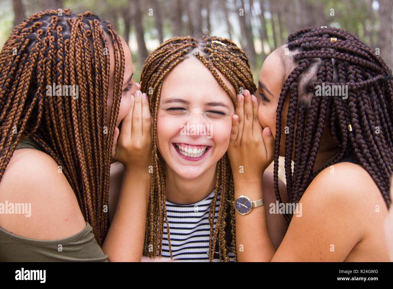 Hair braided together hi-res stock photography and images - Alamy