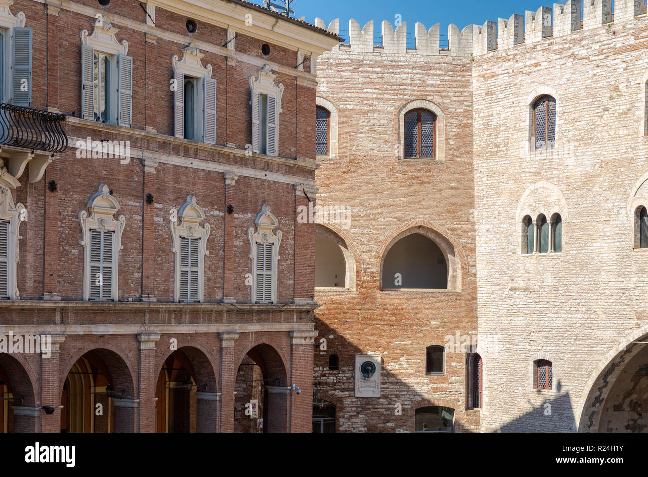 the colorful and beautiful Italian houses and ancient windows Stock ...