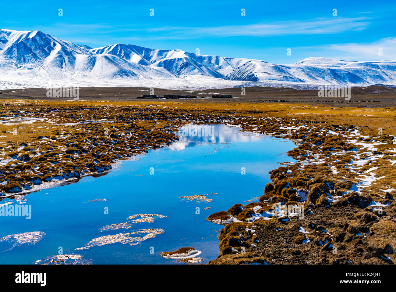 Mongolian steppe snow hi-res stock photography and images - Alamy