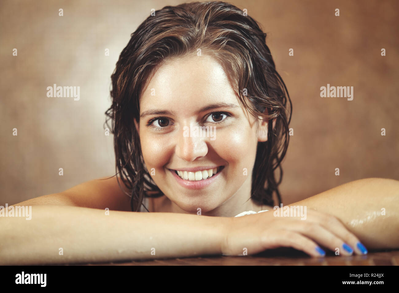 People relaxing in a spa Stock Photo - Alamy