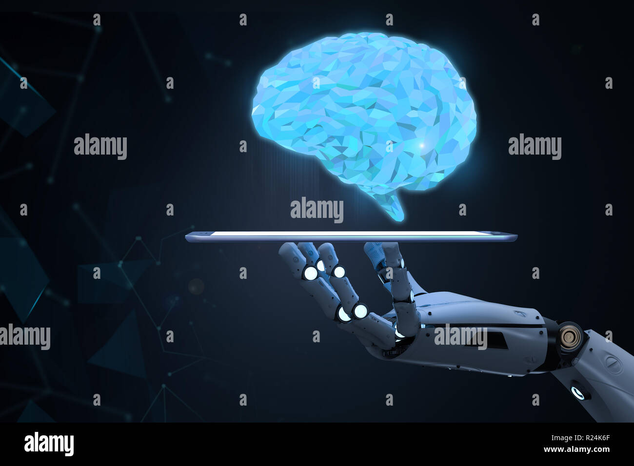 3d rendering robot with ai brain technology Stock Photo - Alamy