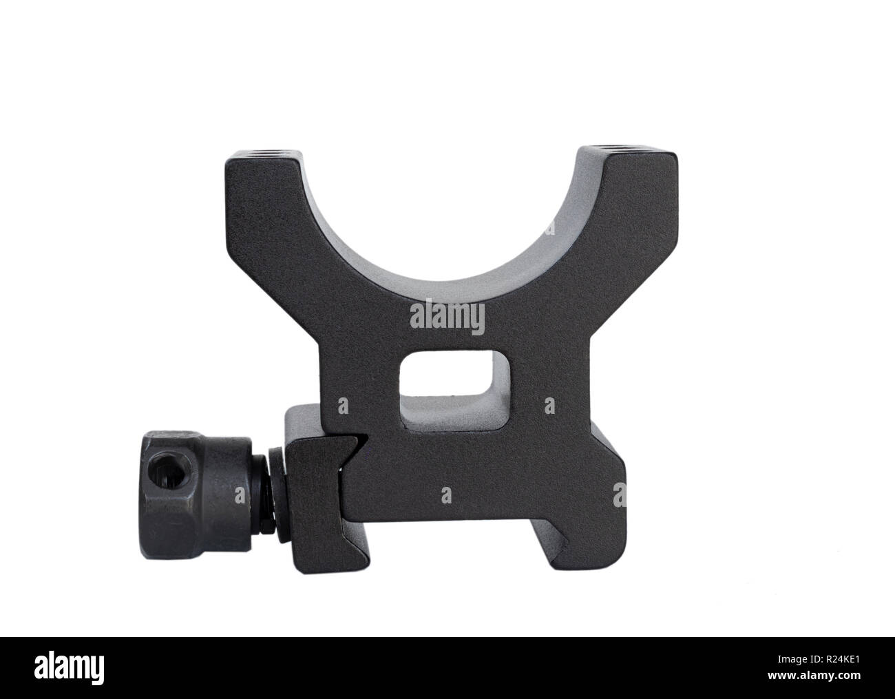 Front view of a rifle scope base isolated on white Stock Photo - Alamy