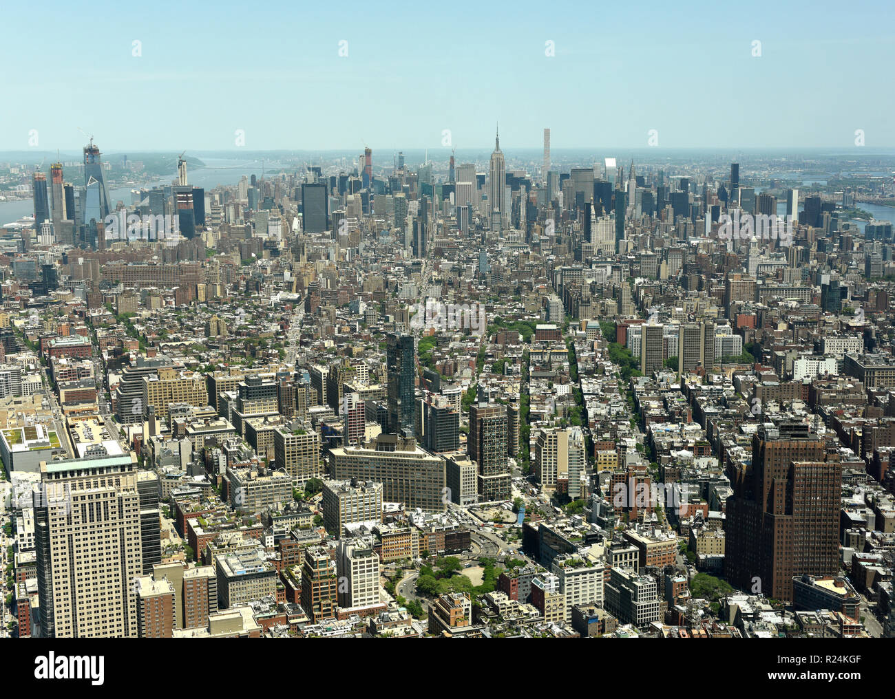 New York cityscape. Top view on New York City Stock Photo - Alamy