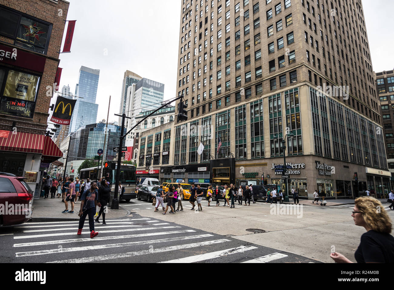 New york street sign america sixth 6th avenue hi-res stock photography ...