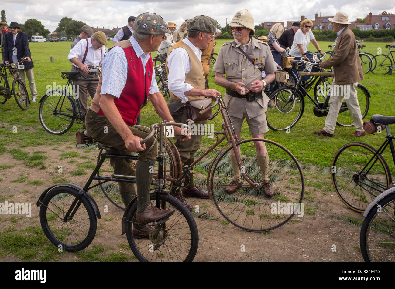 Entrants with their veteran cycles at the start of the annual Benson ...