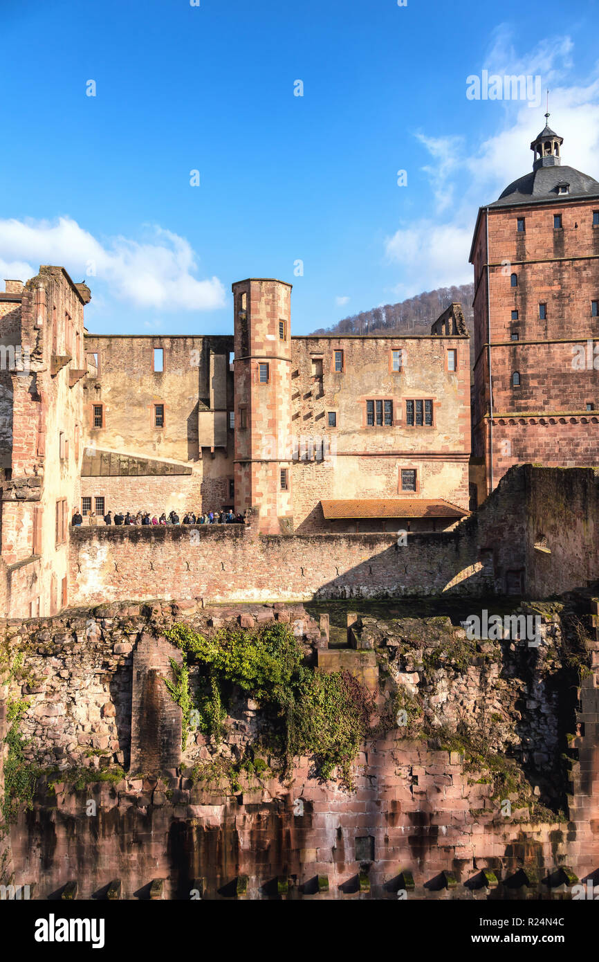 Heidelberg, Germany, February 18, 2018, Heidelberg Castle, Metropolitan ...