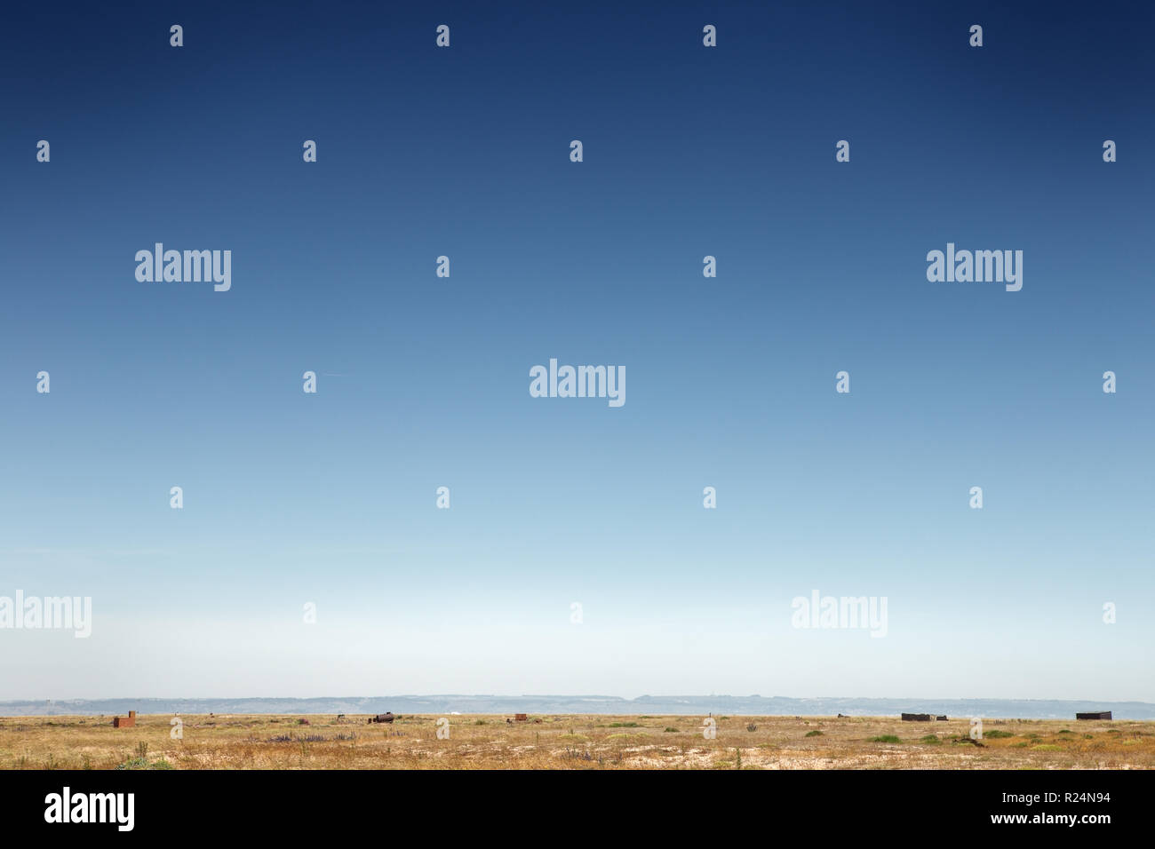 landscape image of Dungeness Marsh in england Stock Photo - Alamy