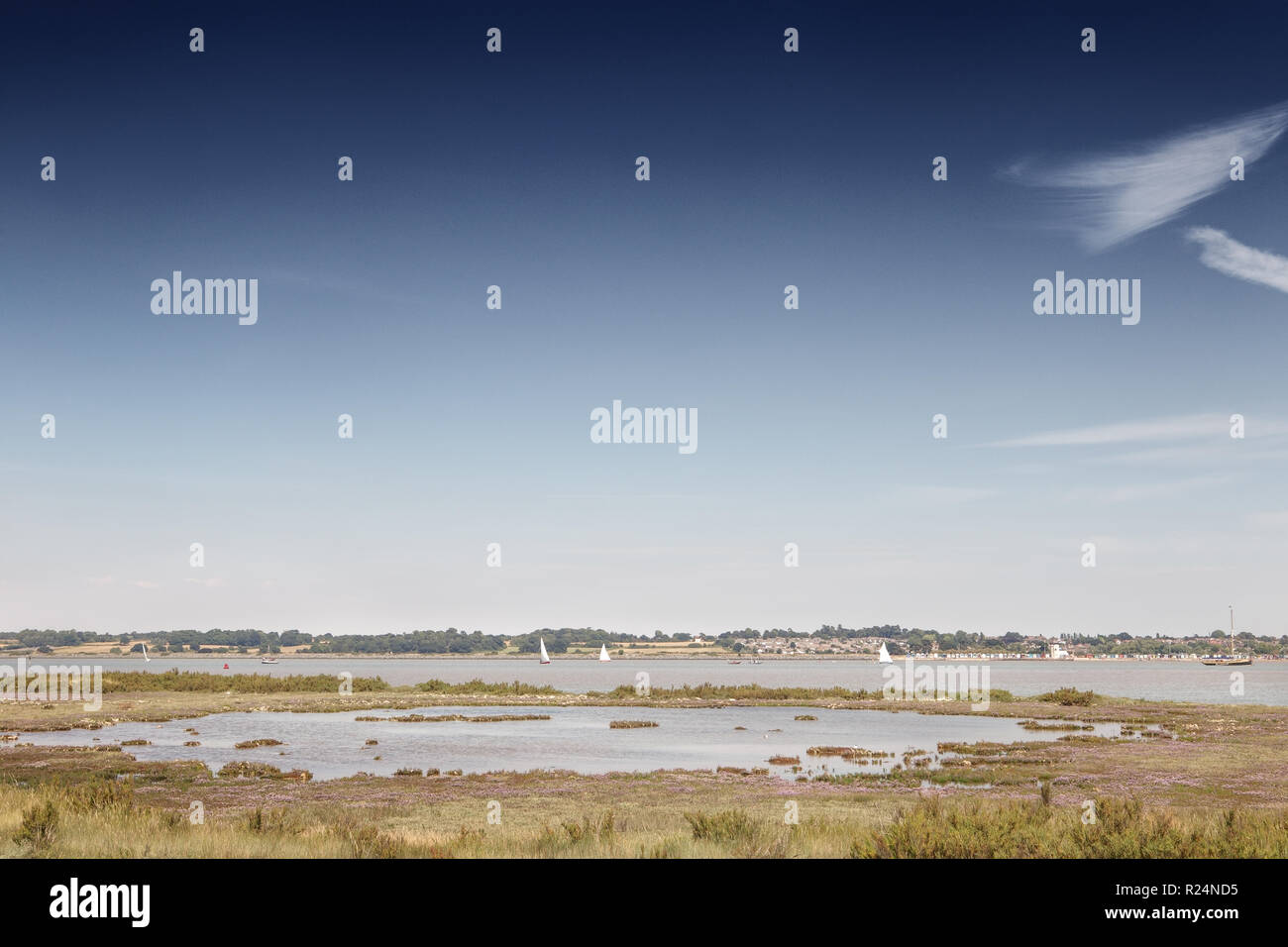 landscape images taken from a walk around the island of east mersea in ...