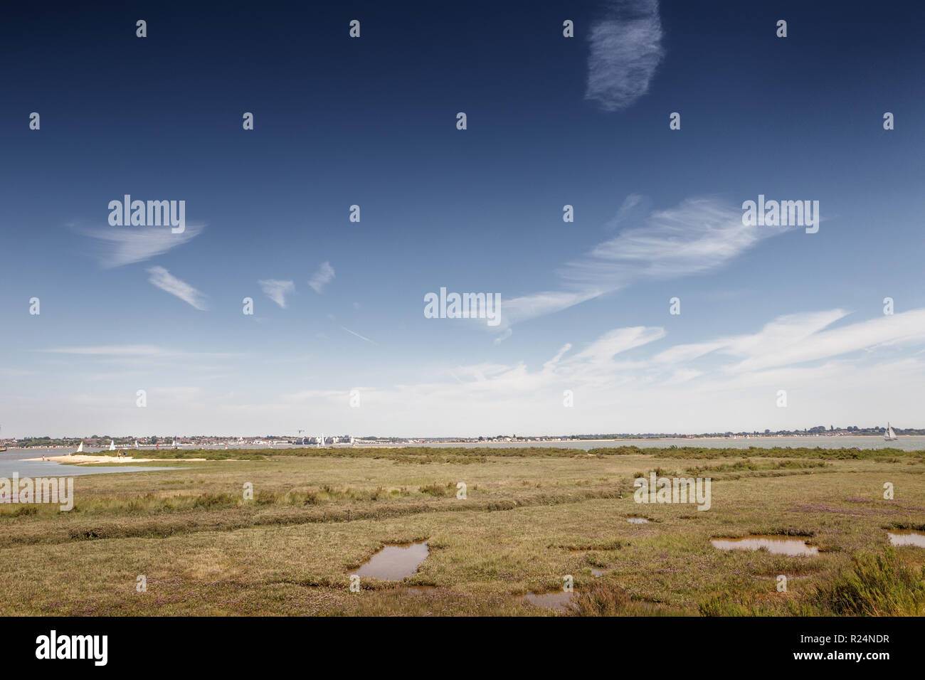 landscape images taken from a walk around the island of east mersea in ...