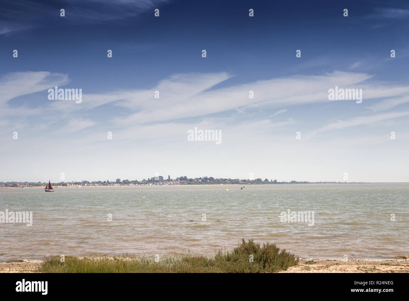 landscape images taken from a walk around the island of east mersea in ...