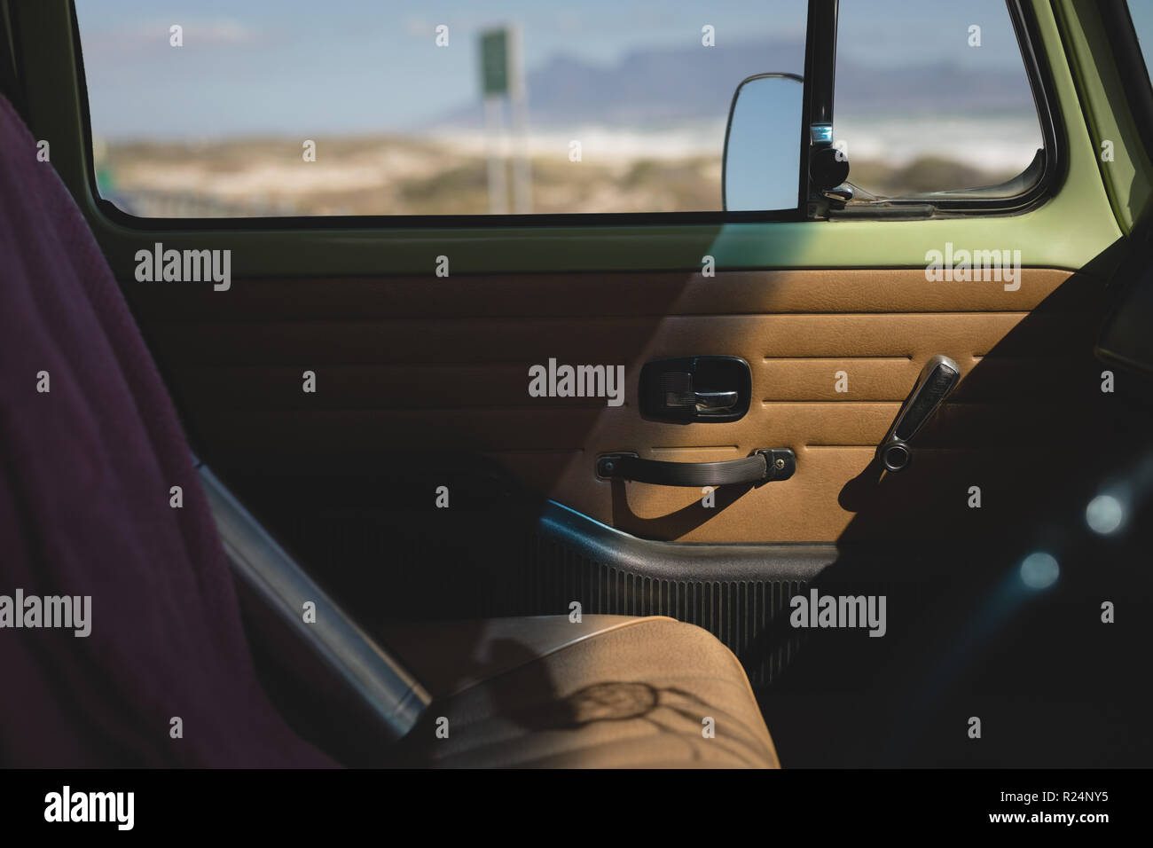 Empty vehicle interior Stock Photo - Alamy