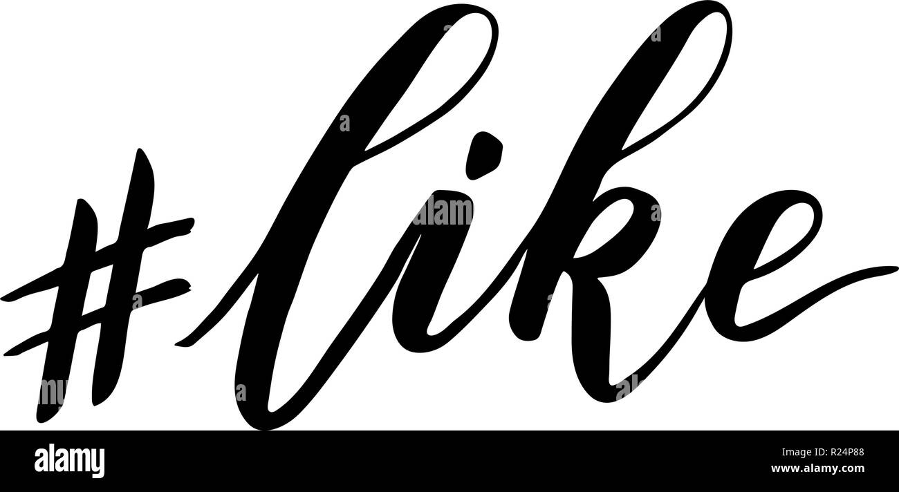 hashtag like brush calligraphy Stock Vector Image & Art - Alamy