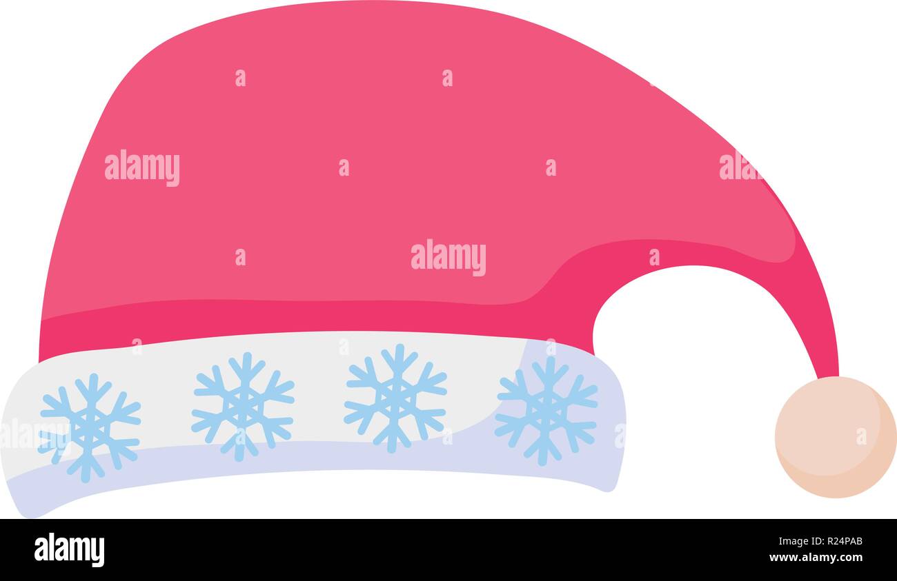 Santa claus hat icon over white background, vector illustration Stock ...