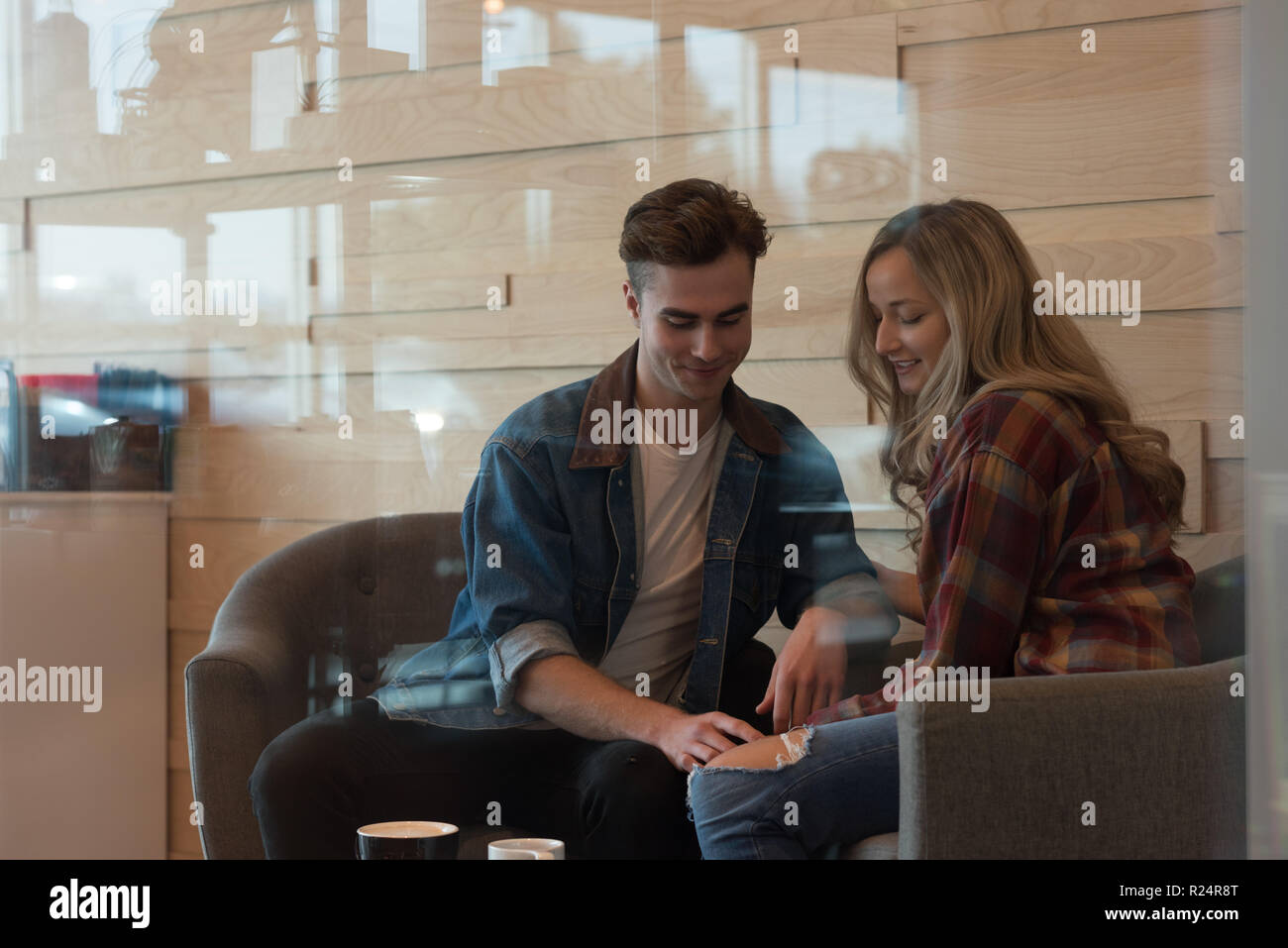 Happy couple interacting other in hi-res stock photography and images ...