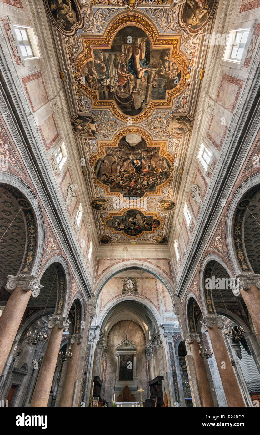 18th century paintings at vault, Santa Maria Assunta Basilica ...