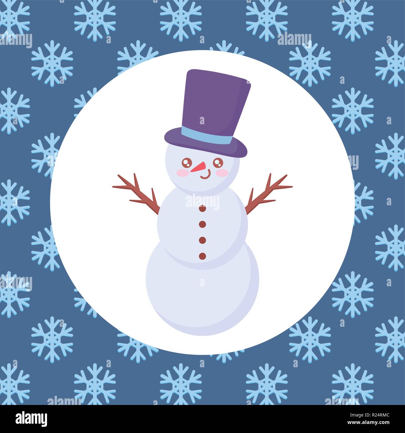 cartoon snowman over colorful background, vector illustration Stock ...