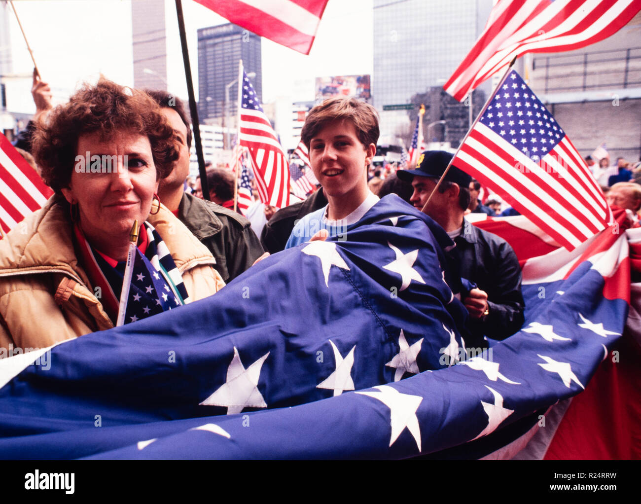 Demonstration outside CNN Center in Atlanta, Georgia as Operation ...