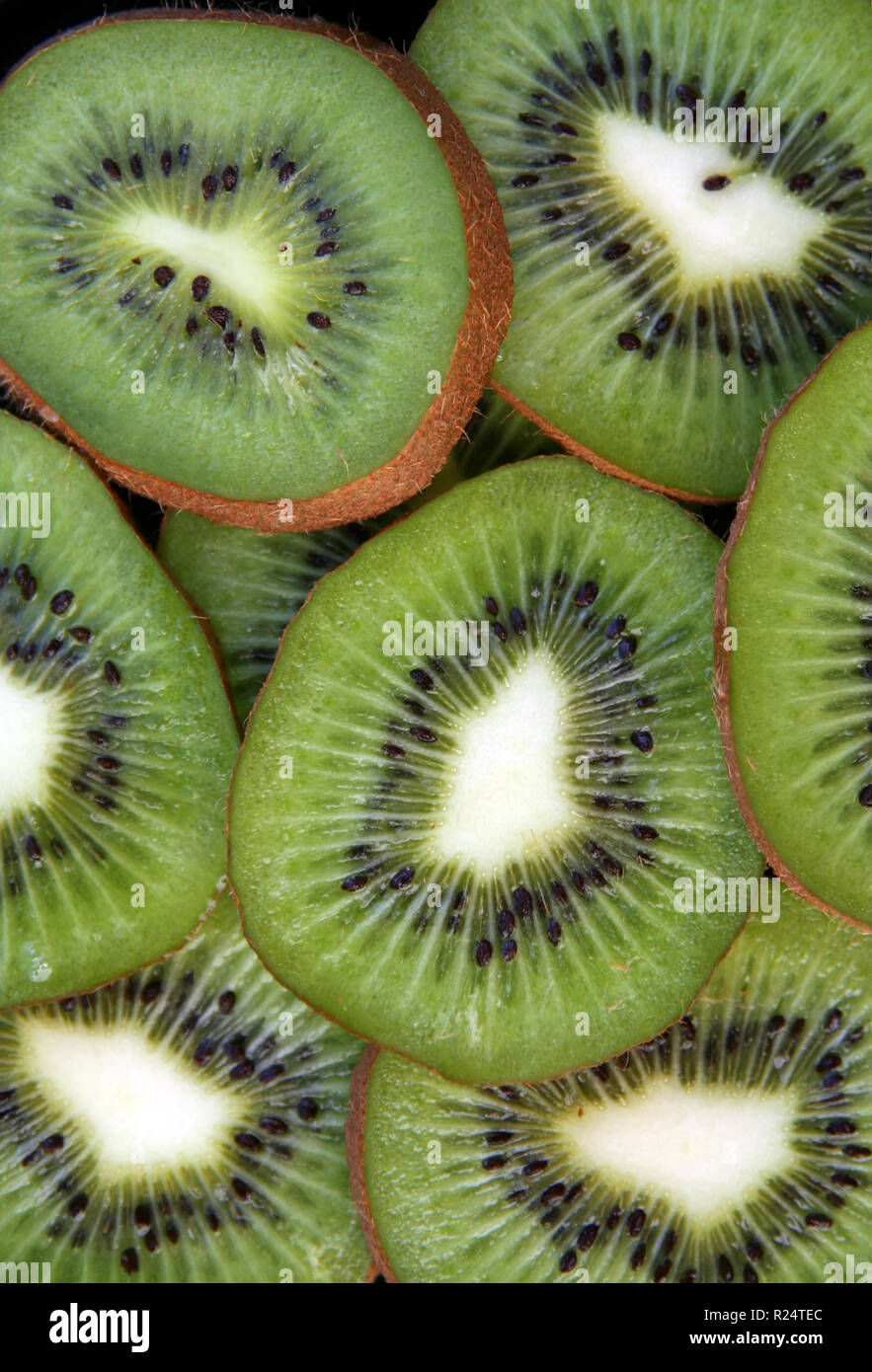 Fresh kiwi fruit. Fresh kiwi fruit salad. Kiwi fruit served. Kiwi fruit ...
