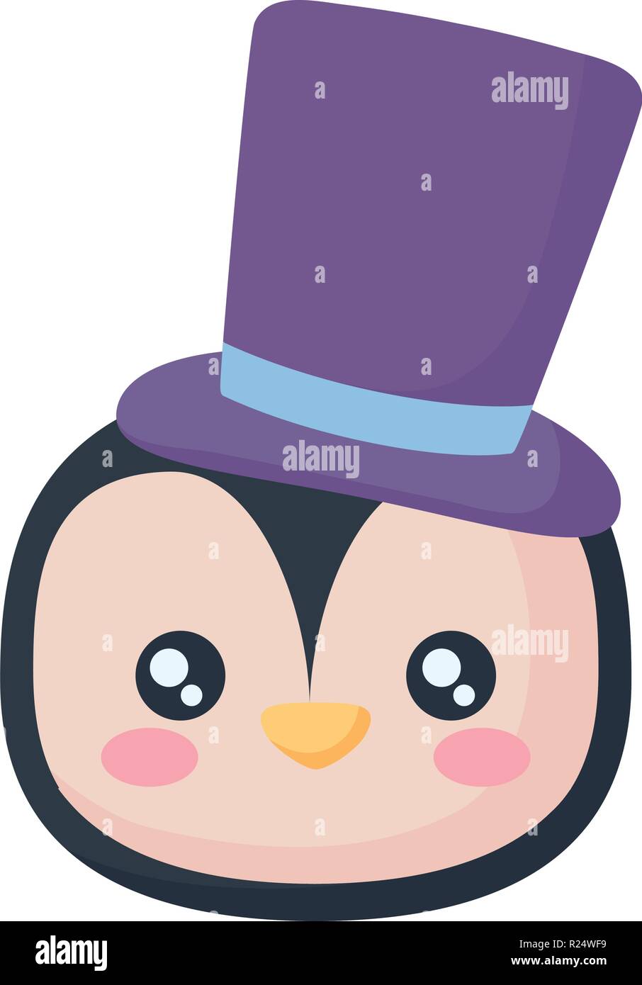 christmas penguin icon over white background, vector illustration Stock ...