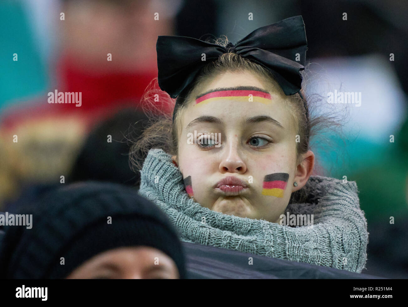 Leipzig, Germany. 15th Nov 2018. German girl, woman, fans, supporters ...