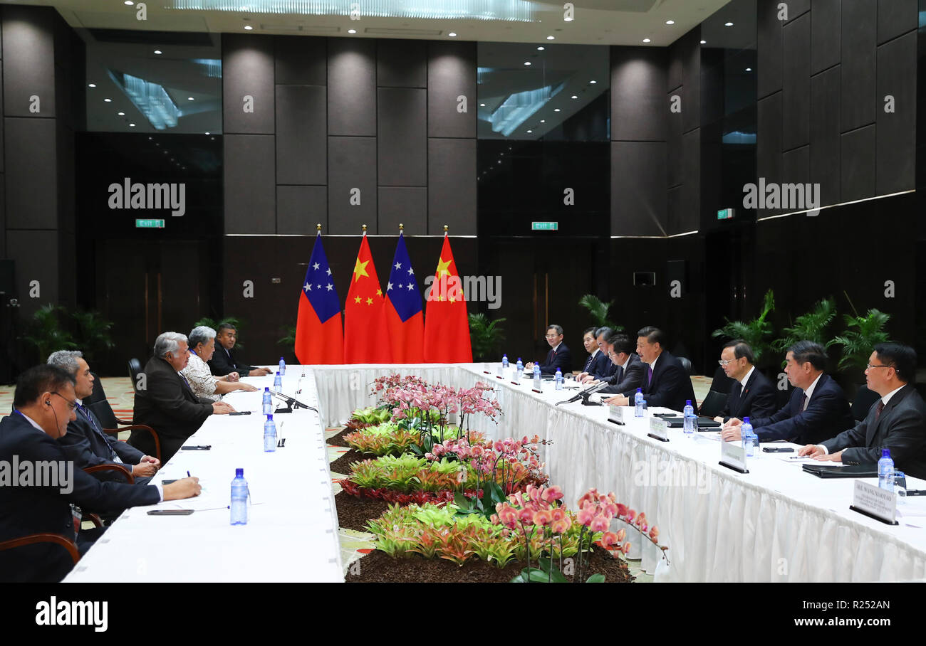 Port Moresby, Papua New Guinea. 16th Nov, 2018. Chinese President Xi ...