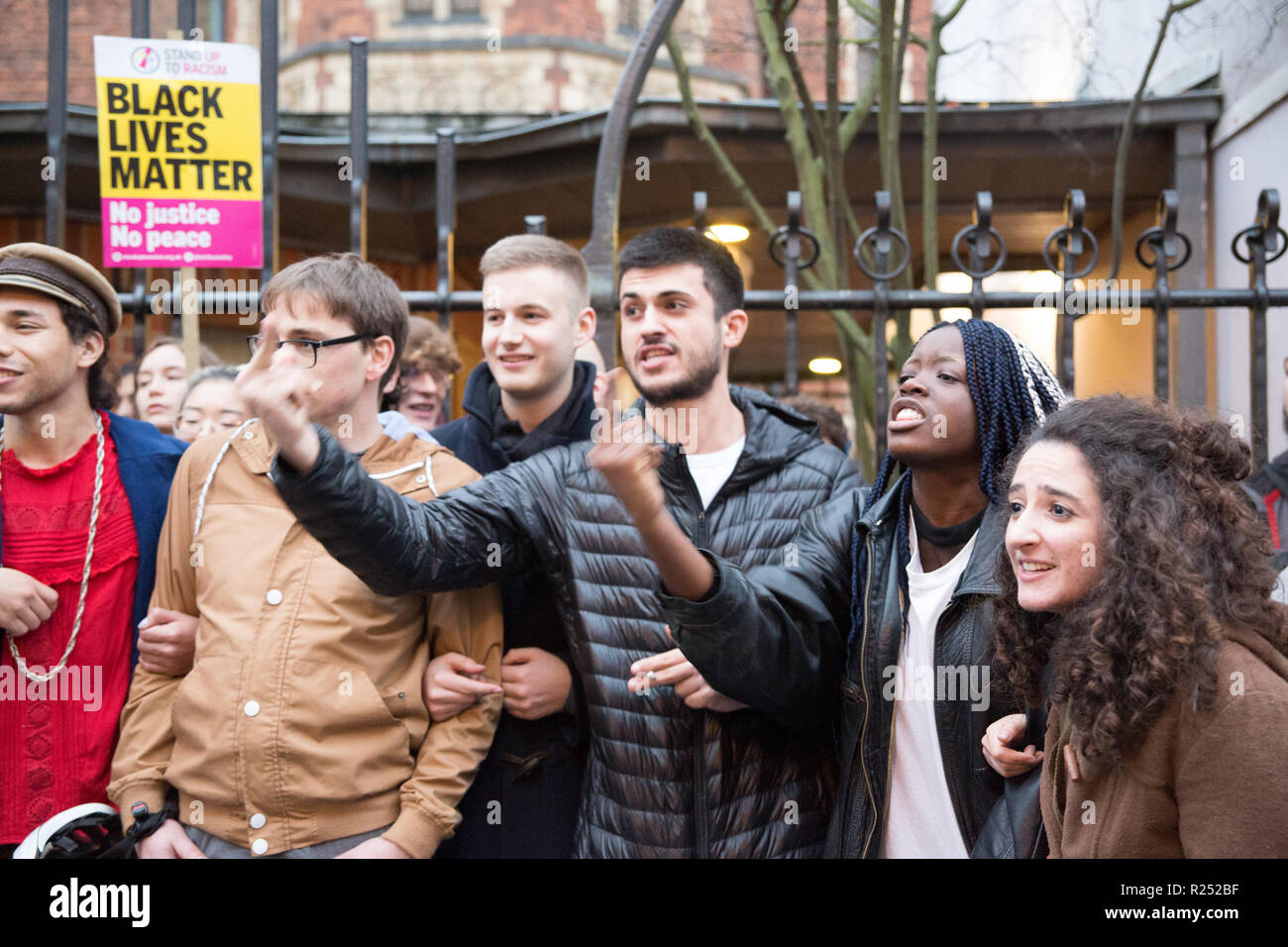 Oxford, UK 16th November 2018. Oxford union protest. Steve Bannon ...