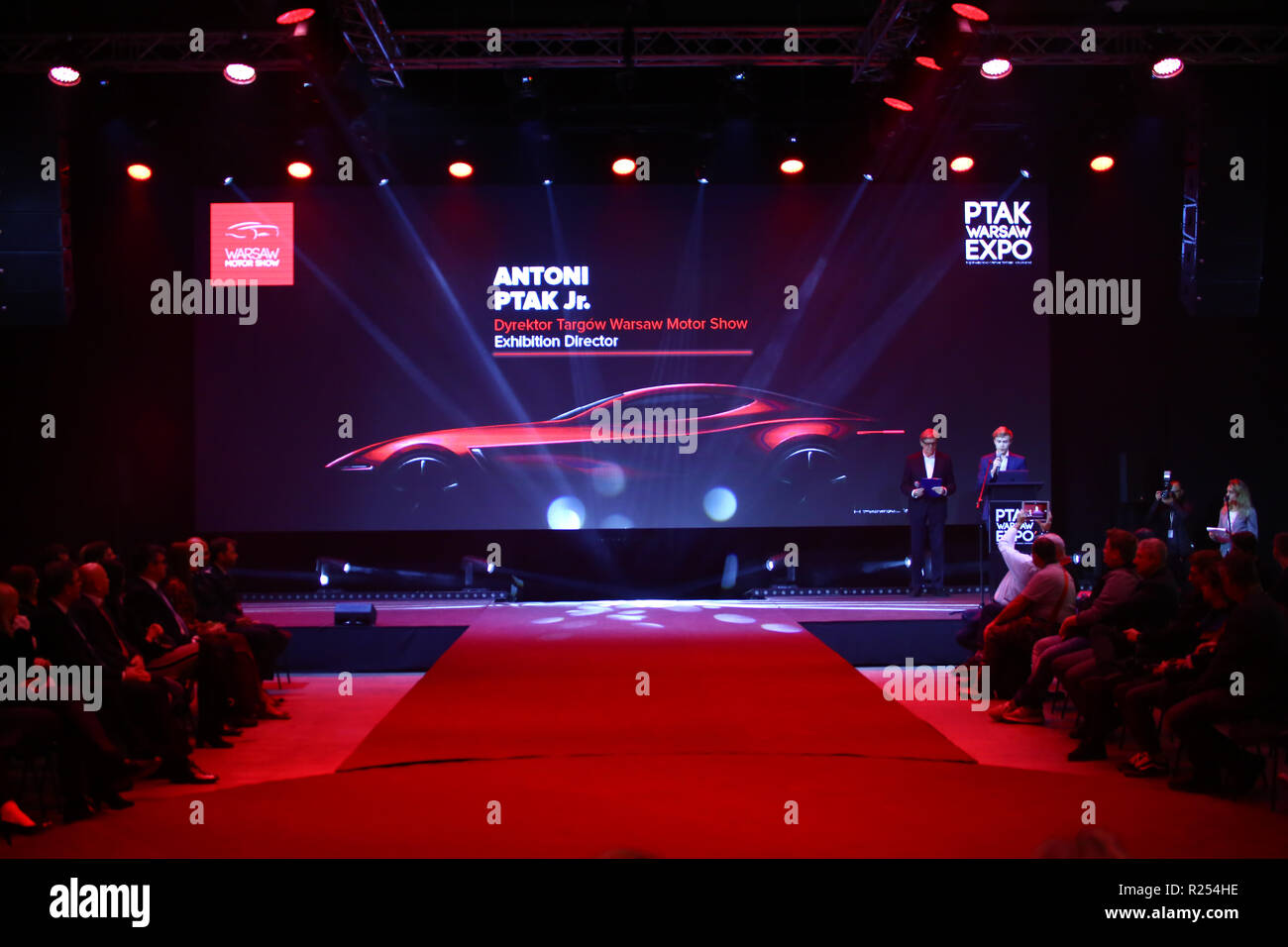 Nadarzyn, Poland, 16th November 2018: Exhibition director Antoni Ptak ...