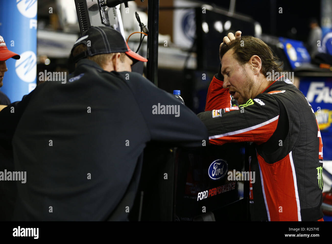 Homestead, Florida, USA. 16th Nov, 2018. Kurt Busch (41) hangs out on ...