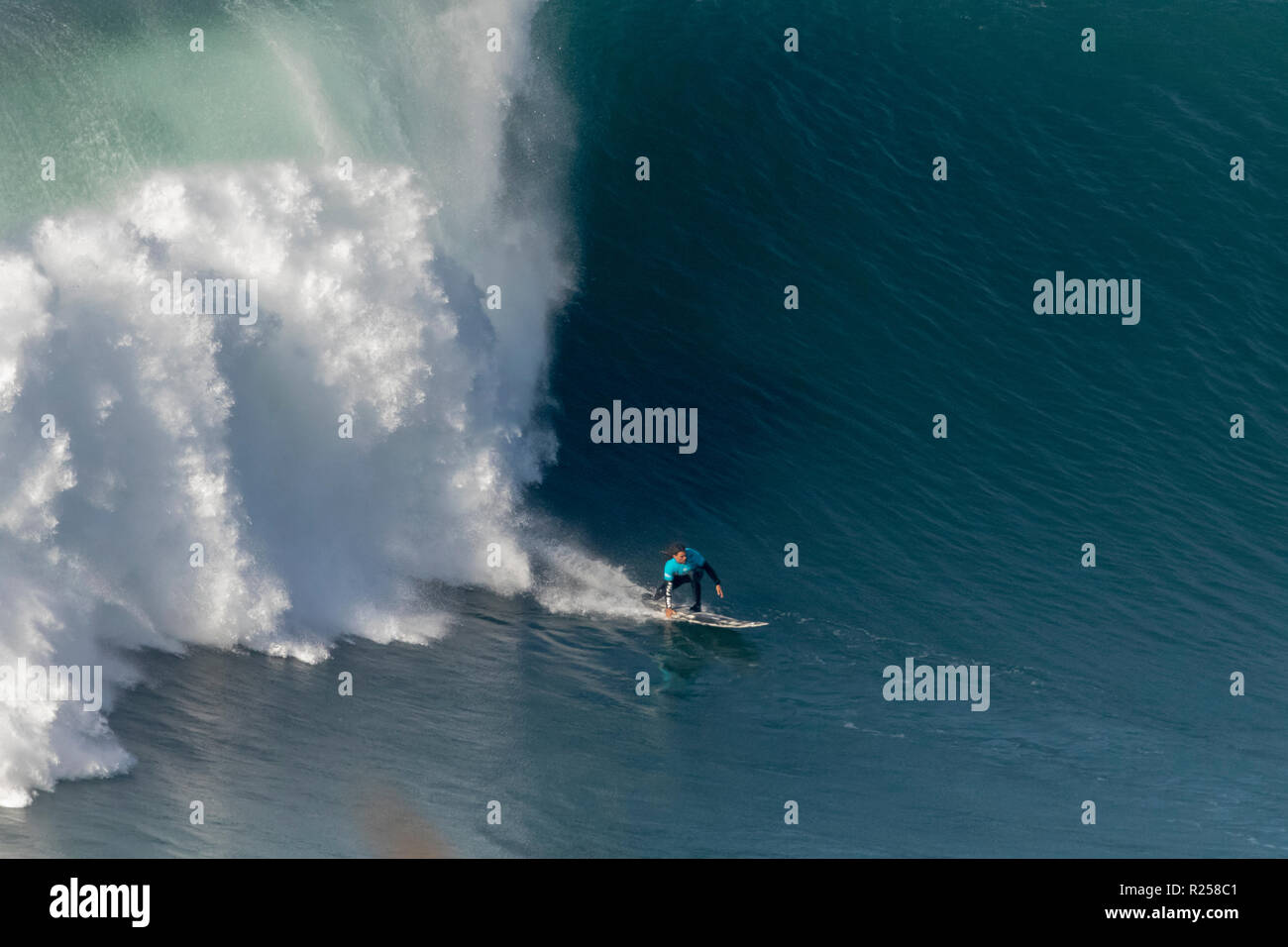 Nazaré Challenge WSL Surf Stock Photo - Alamy