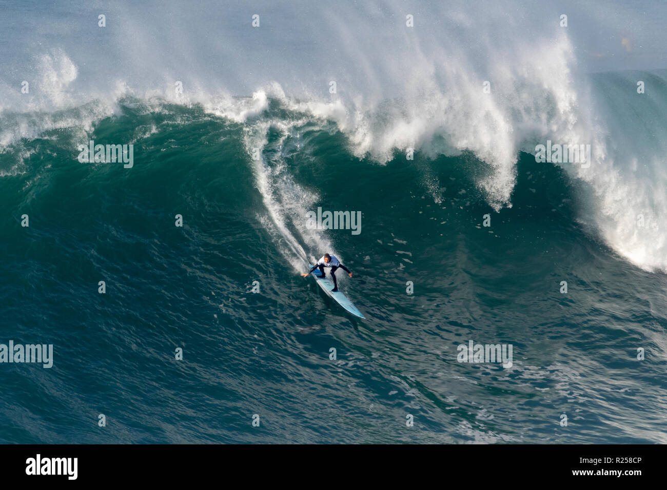 Nazaré Challenge WSL Surf Stock Photo - Alamy
