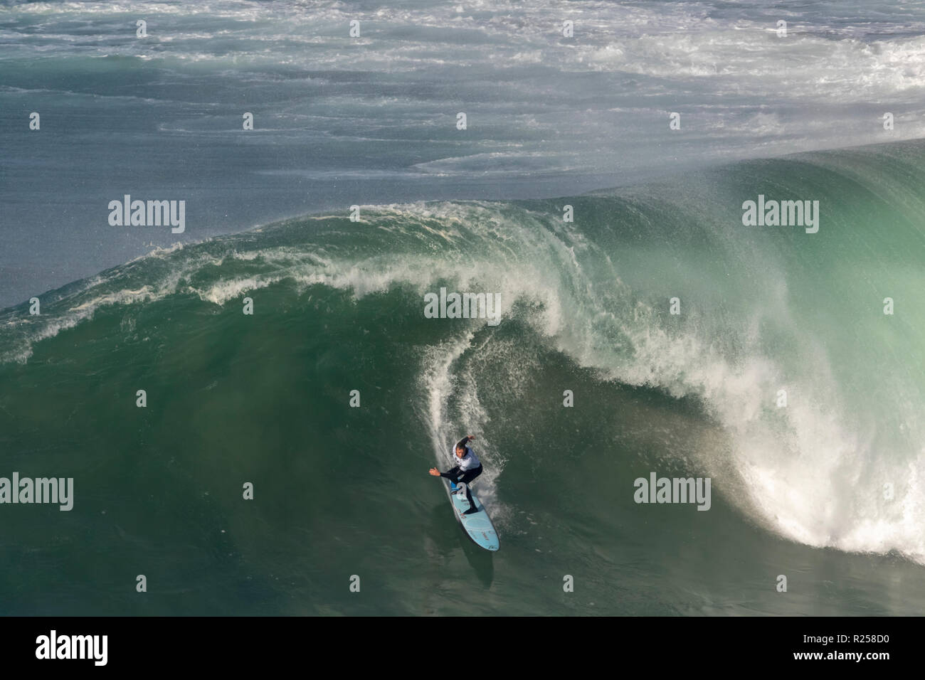 Nazaré Challenge WSL Surf Stock Photo - Alamy