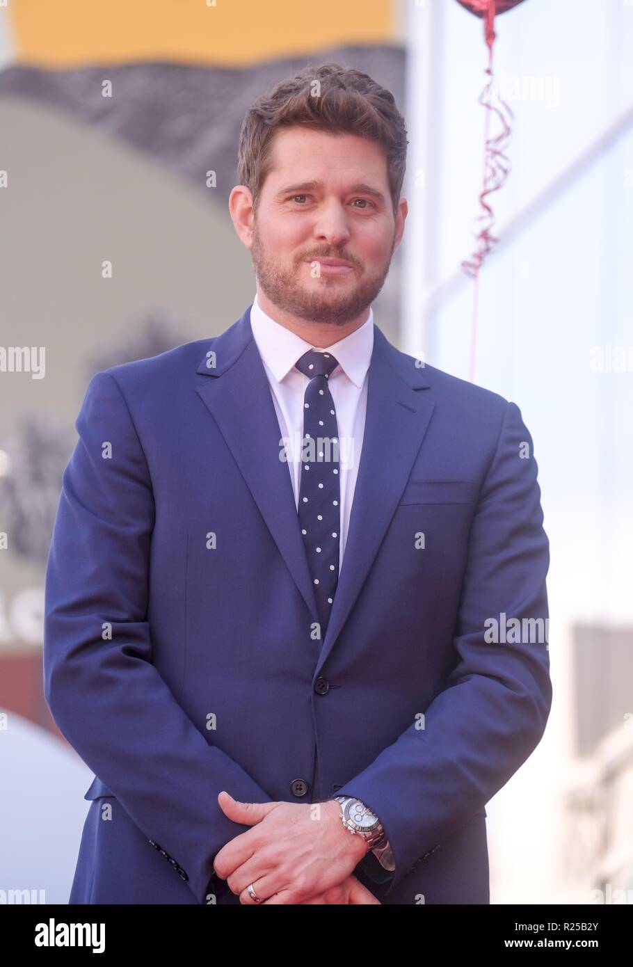 Los Angeles, California, USA. 16th Nov, 2018. Singer Michael Buble ...