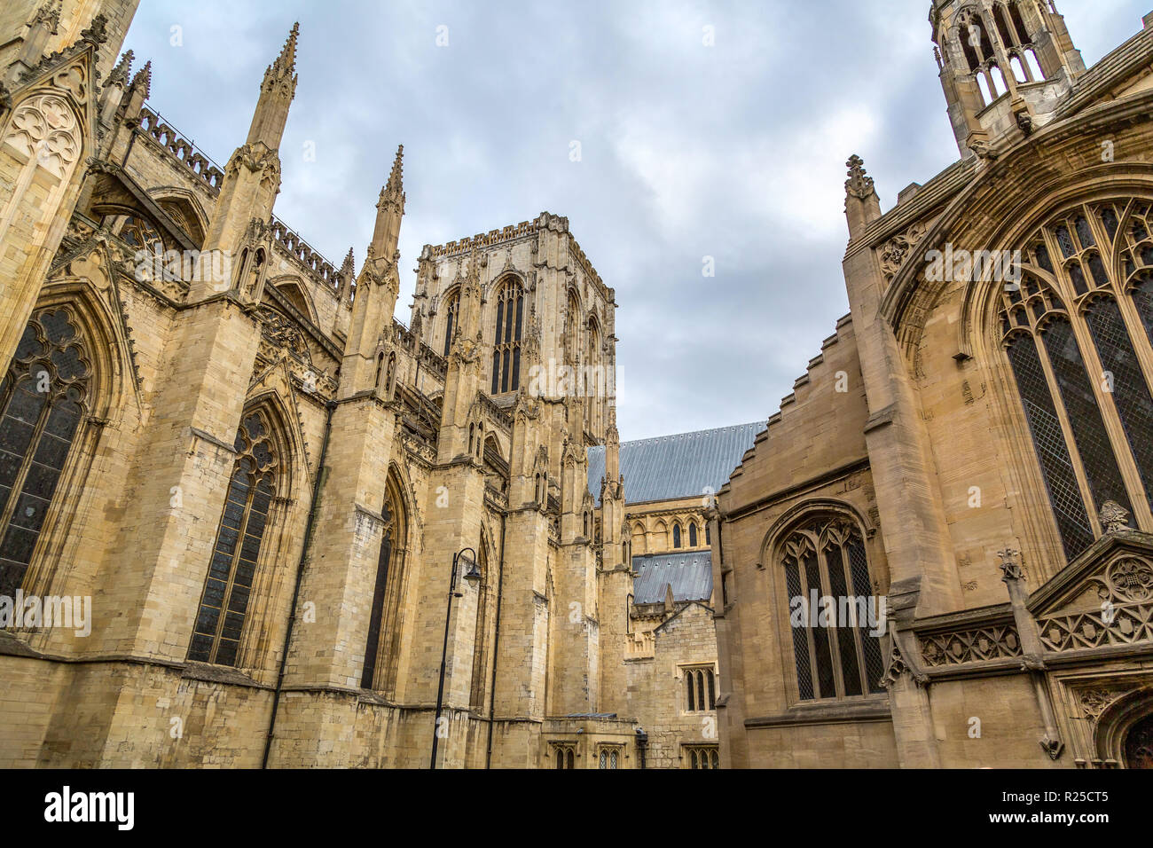 The magnificent architecture of York Minster Cathedral, York, UK Stock ...