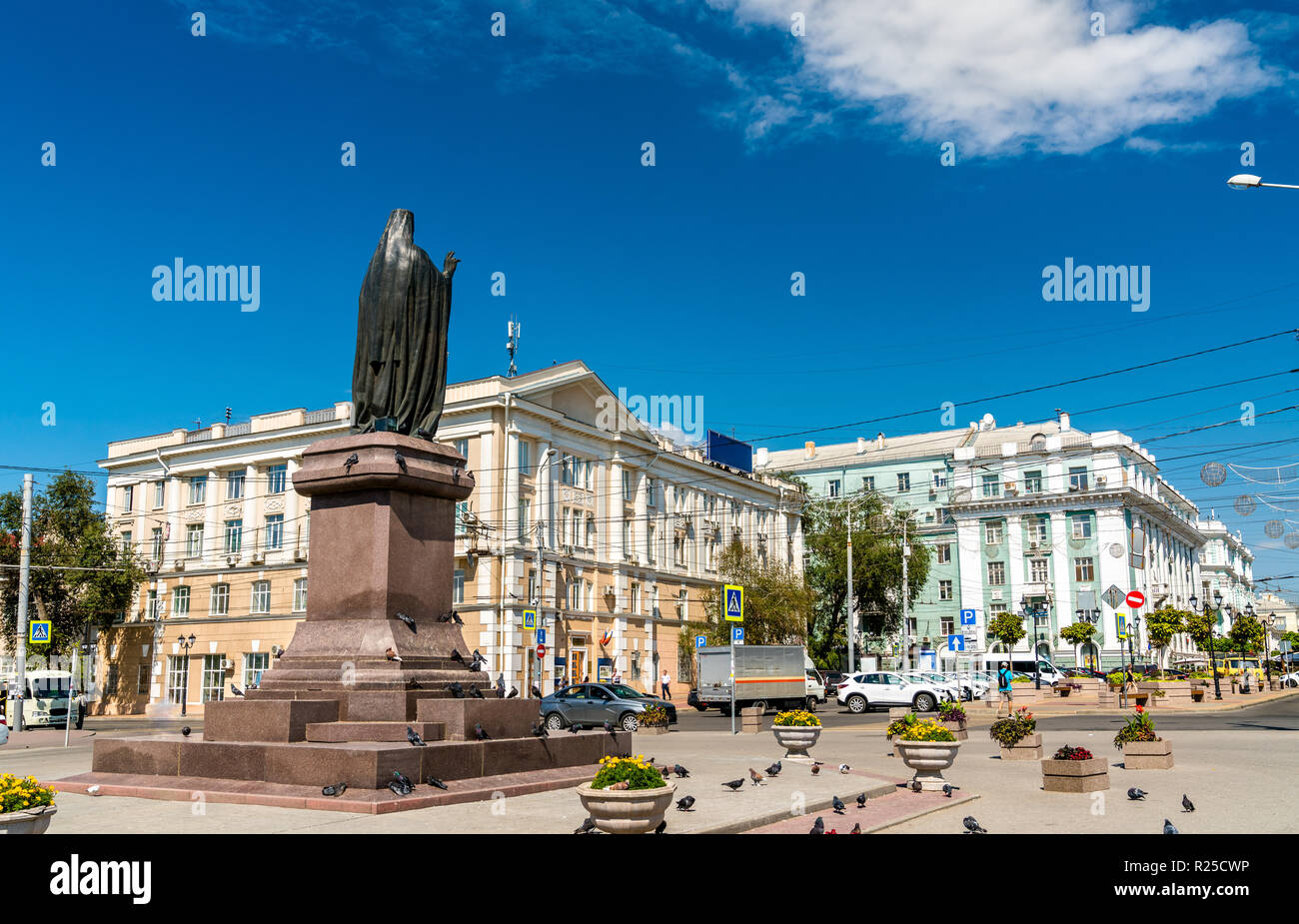 Statue of Saint Dimitry of Rostov on Cathedral Square in Rostov-on-Don ...