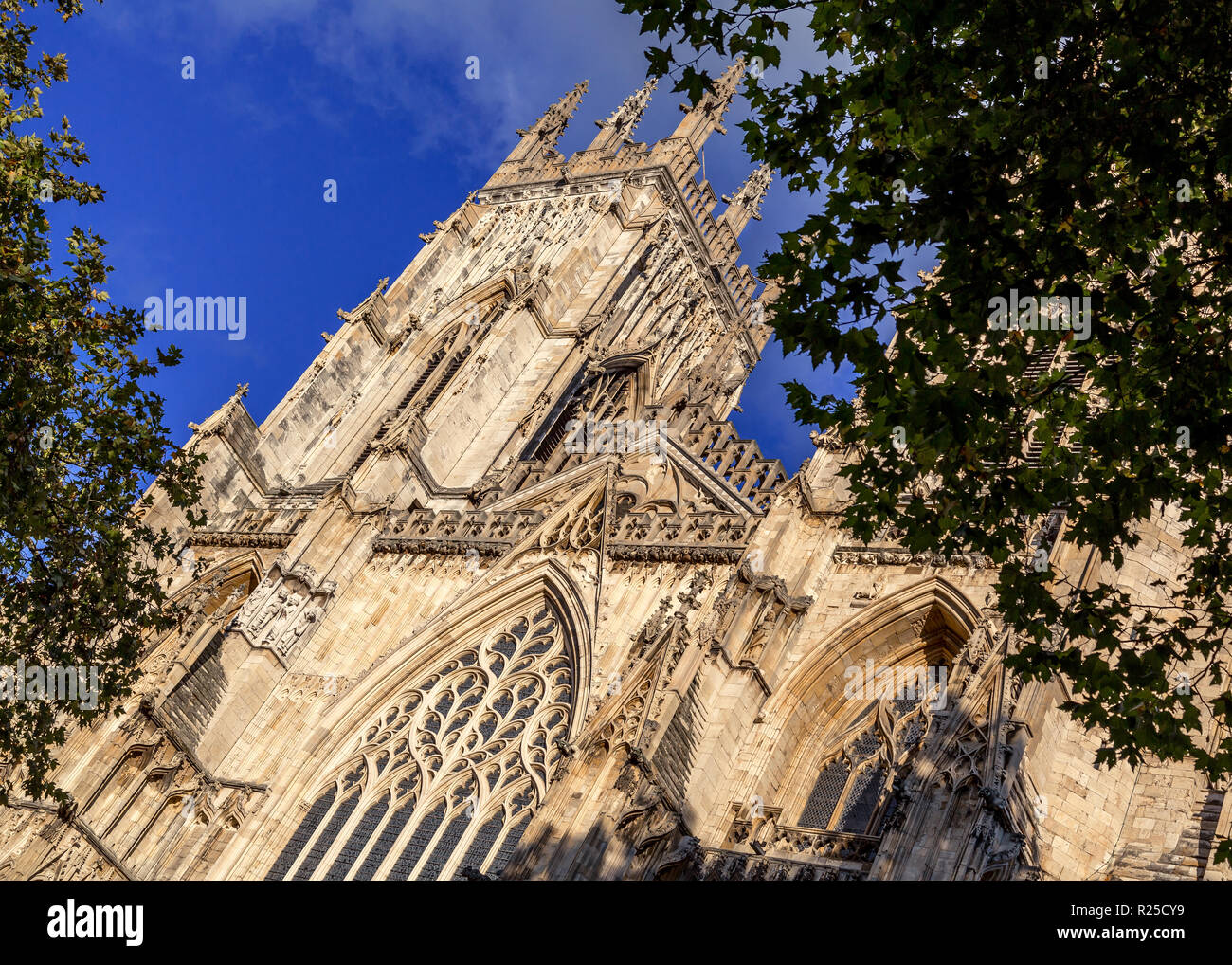 The magnificent architecture of York Minster Cathedral, York, UK Stock ...