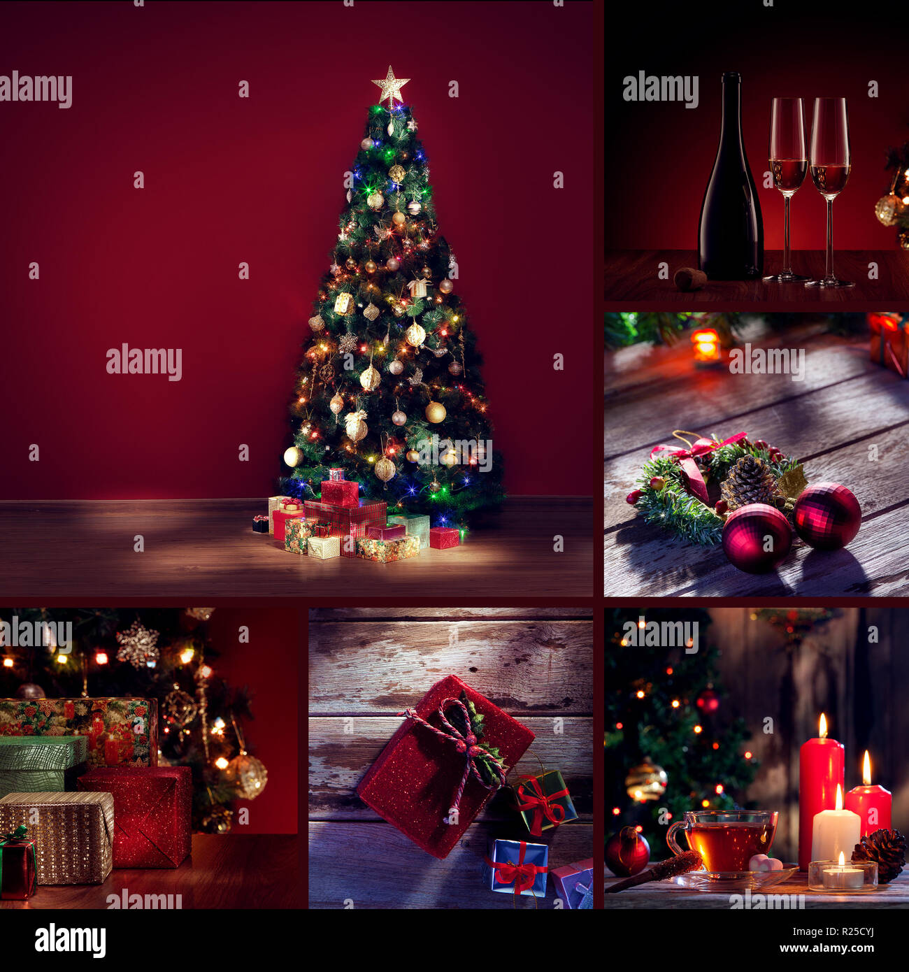 New year collage hi-res stock photography and images - Alamy