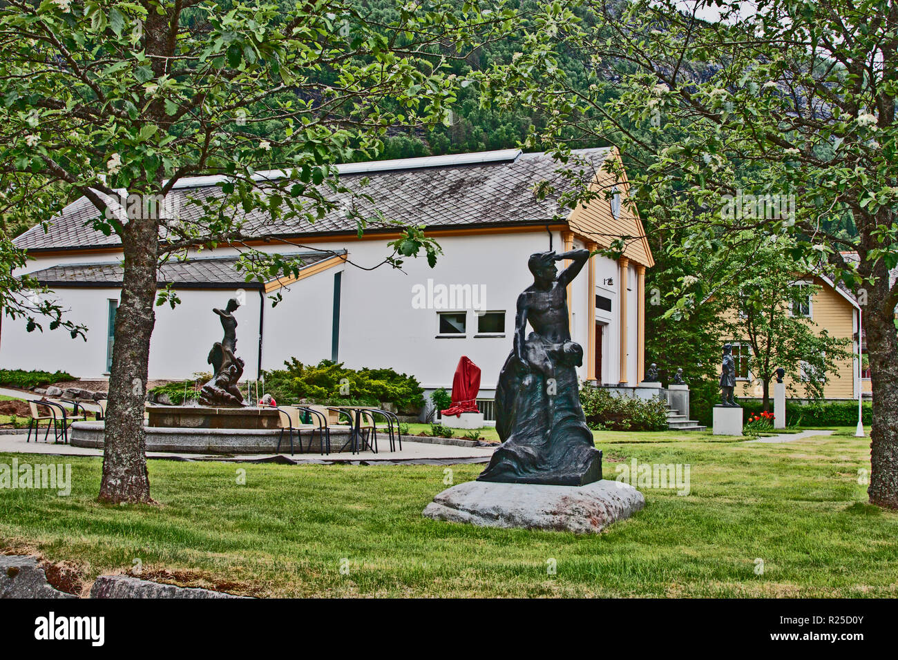 Norway, Grodas, Hornindal, Sogn og Fjordane, Anders Svor Sculpture ...