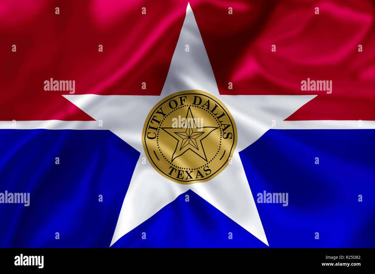 City Of Dallas waving and closeup flag illustration. Perfect for ...
