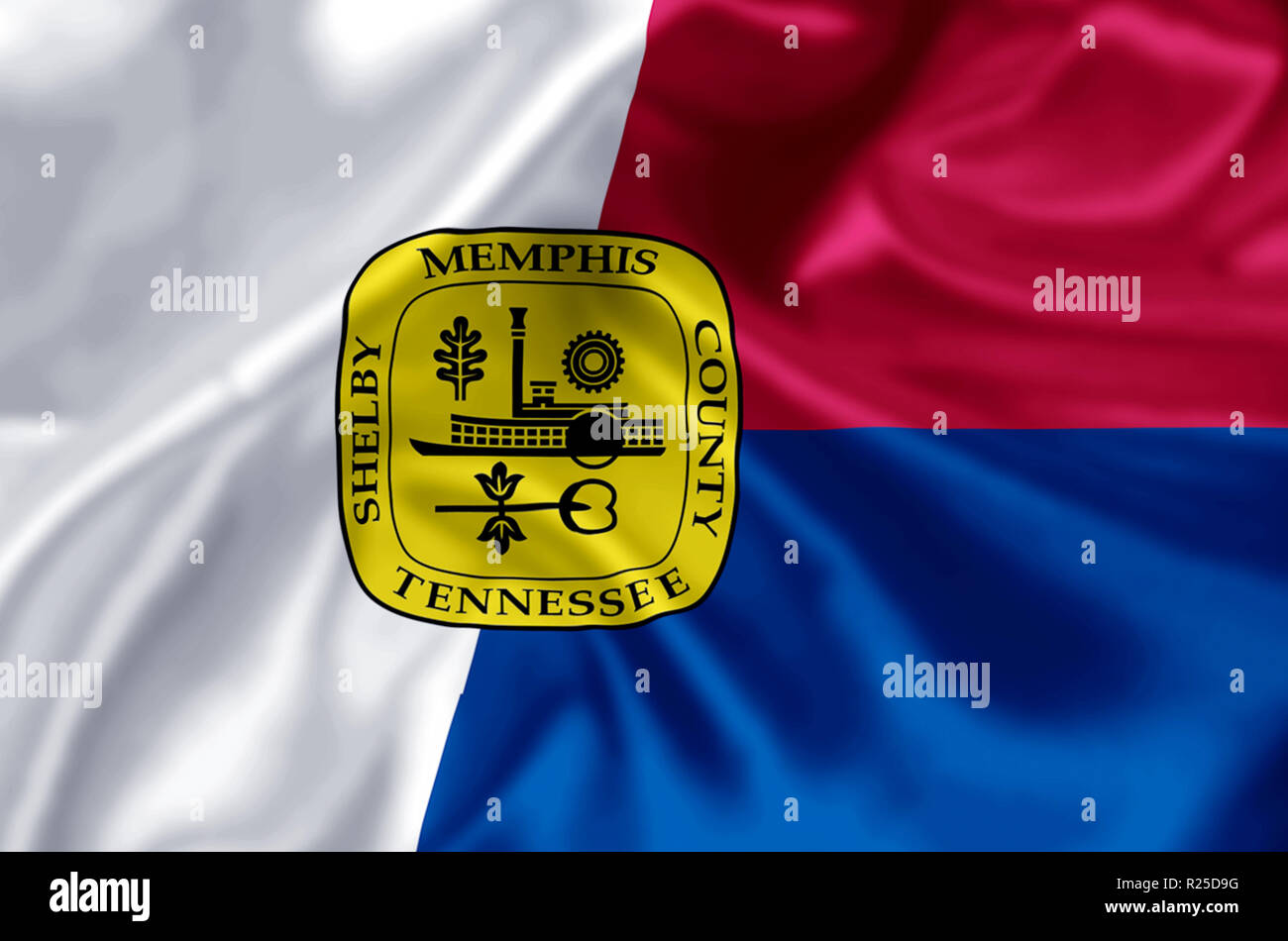 Memphis Tennessee waving and closeup flag illustration. Perfect for ...