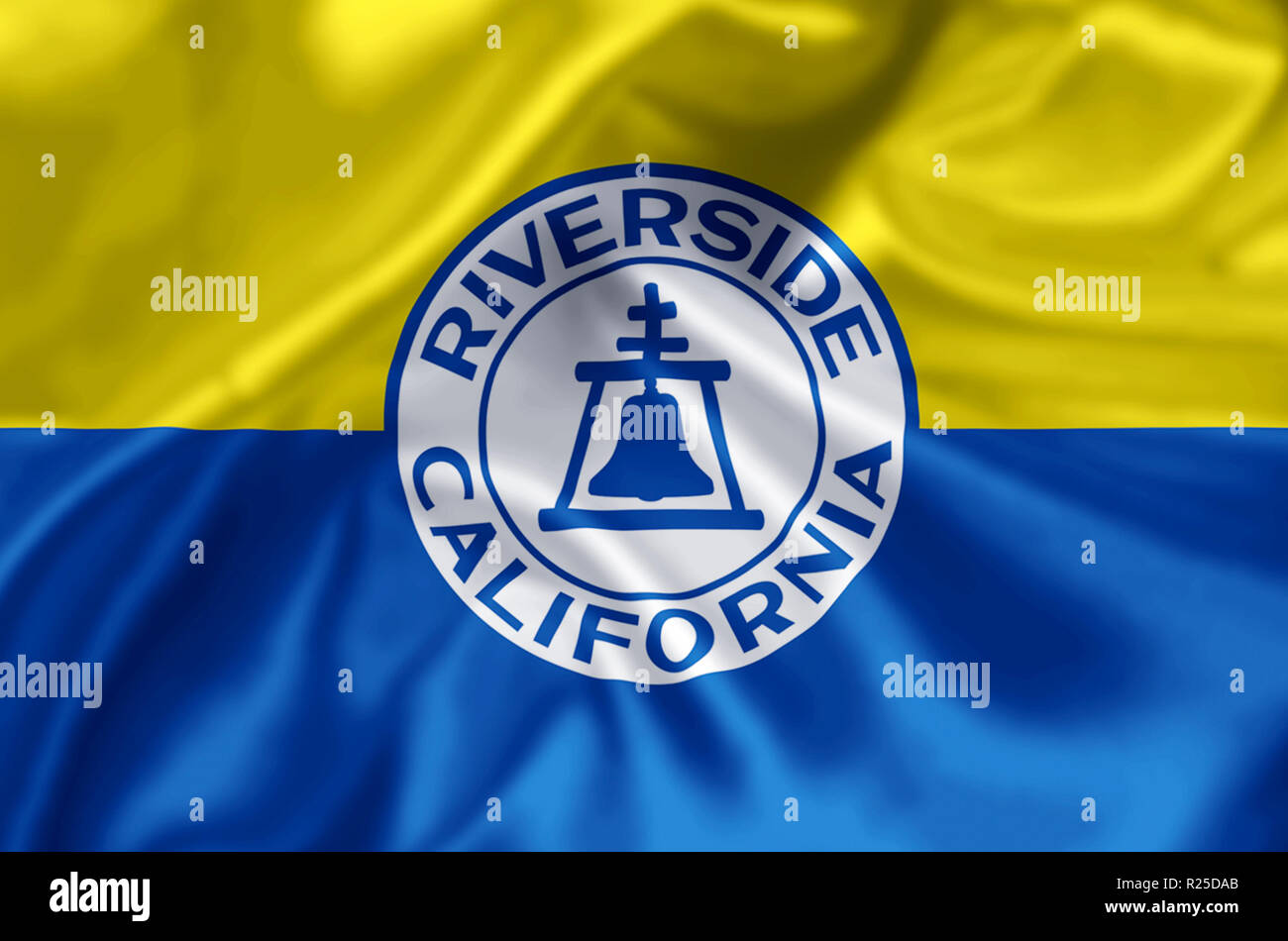 Riverside California waving and closeup flag illustration. Perfect for ...