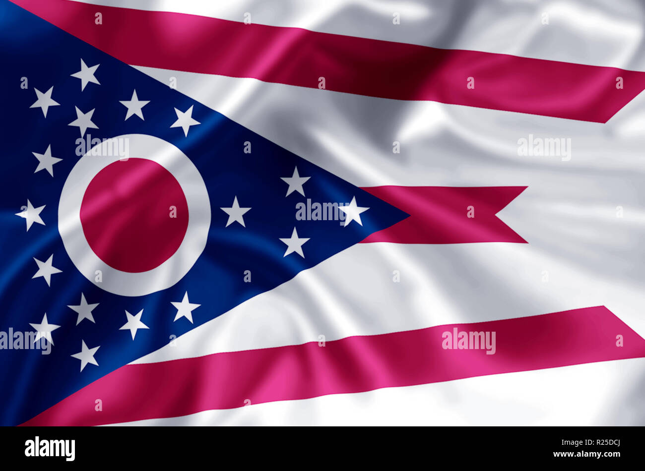 Ohio waving and closeup flag illustration. Perfect for background or ...
